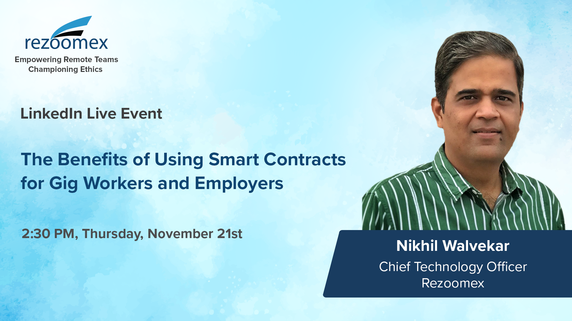 LinkedIn Live Event: The Benefits of Using Smart Contracts for Gig ...